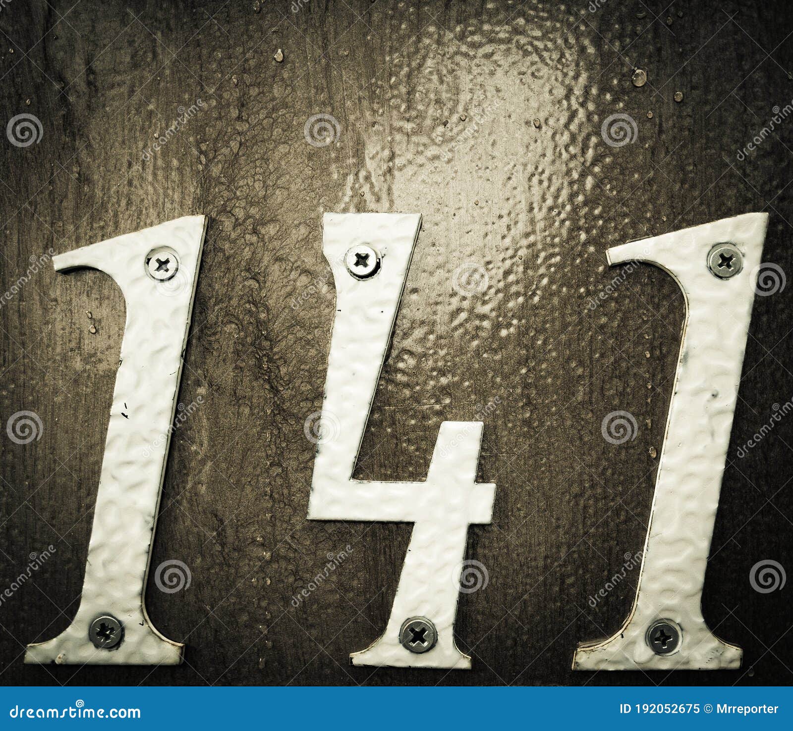 Old house address numbers stock image. Image of screwed - 192052675