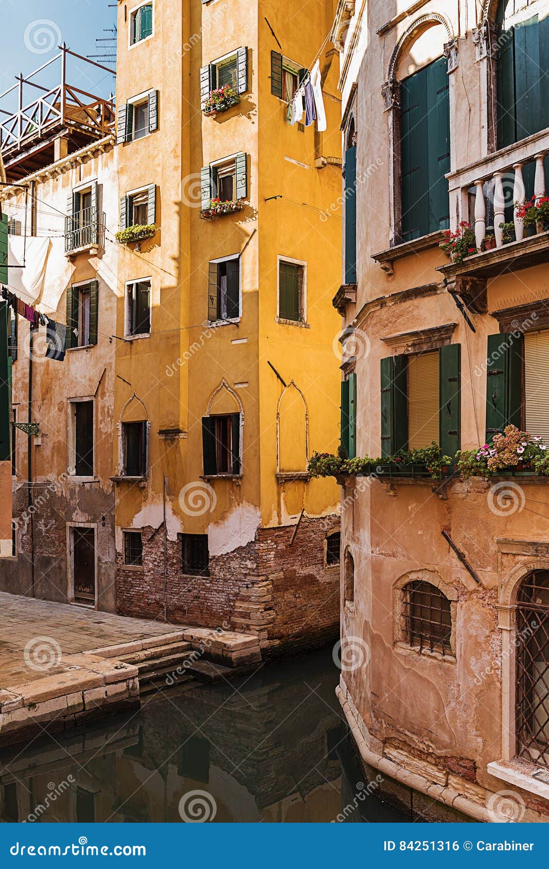 Old House on a Canal in Venice Stock Photo - Image of town, european ...