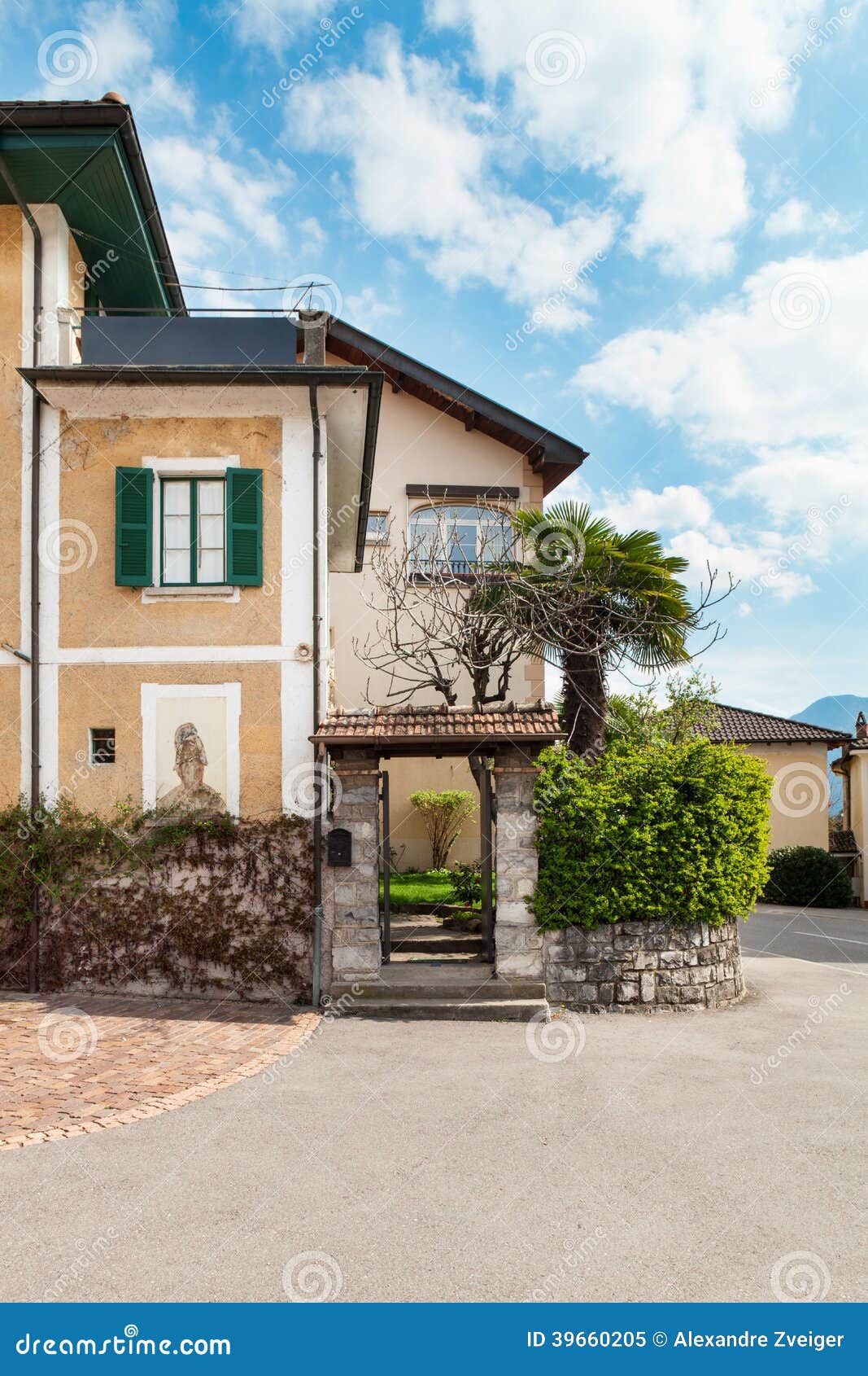 Old House in Classical Style Stock Image - Image of outdoors ...