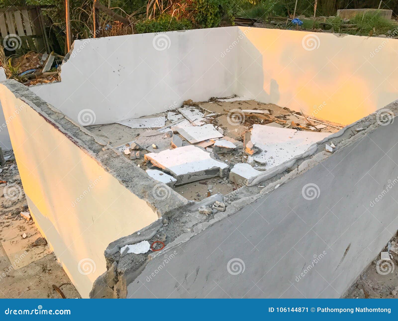 Old House Completely Destroyed Stock Image - Image of frame, brick ...