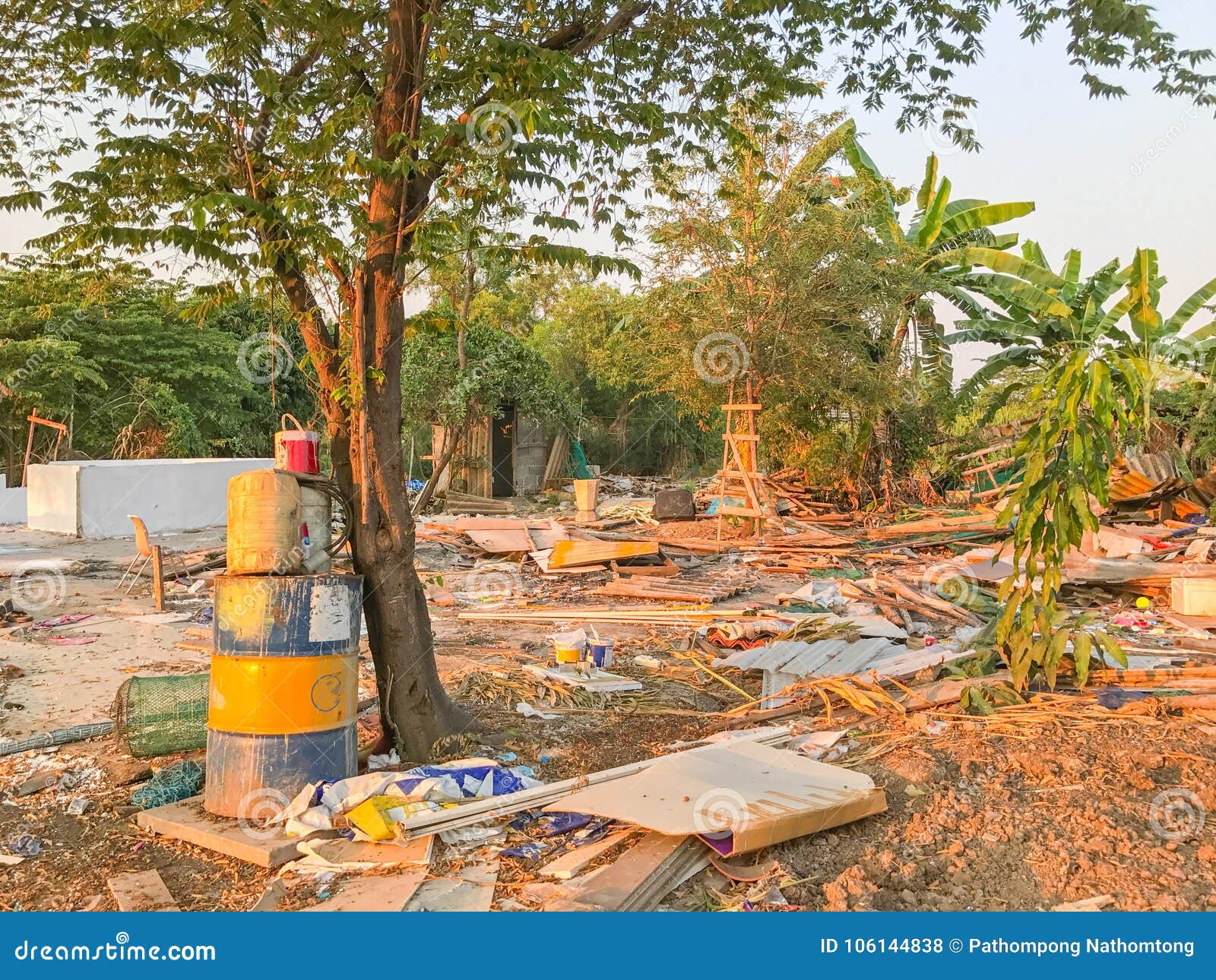 Old House Completely Destroyed Stock Photo - Image of destroy ...