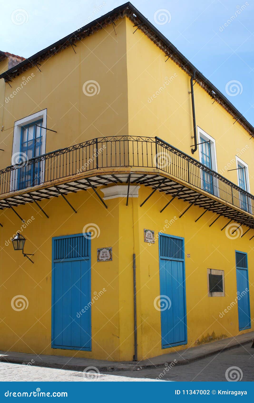 Old House in a Corner Painted with Bright Colors Stock Photo - Image of ...