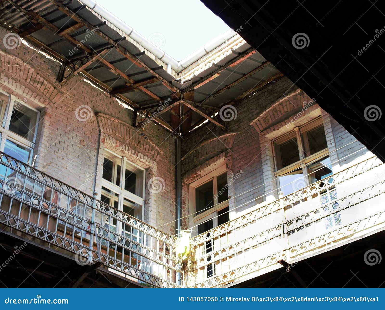 Old house courtyard stock photo. Image of city, black - 143057050