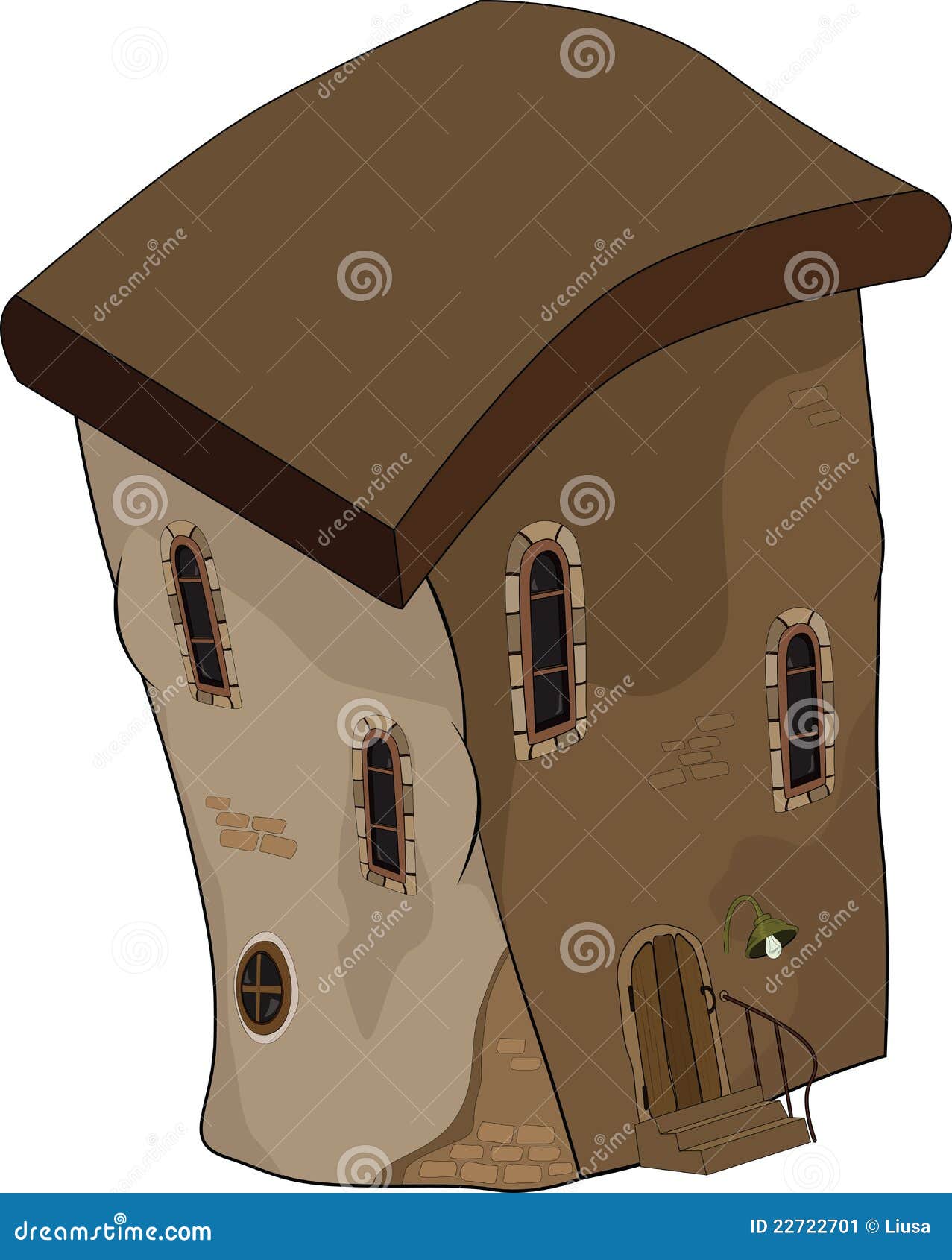 The Old House from a Fairy Tale. Cartoon Stock Vector - Illustration of ...