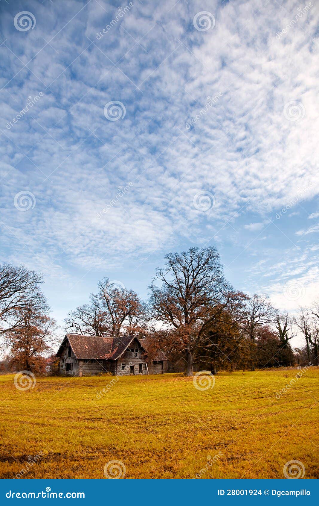 Old house on a field stock photo. Image of grassland - 28001924