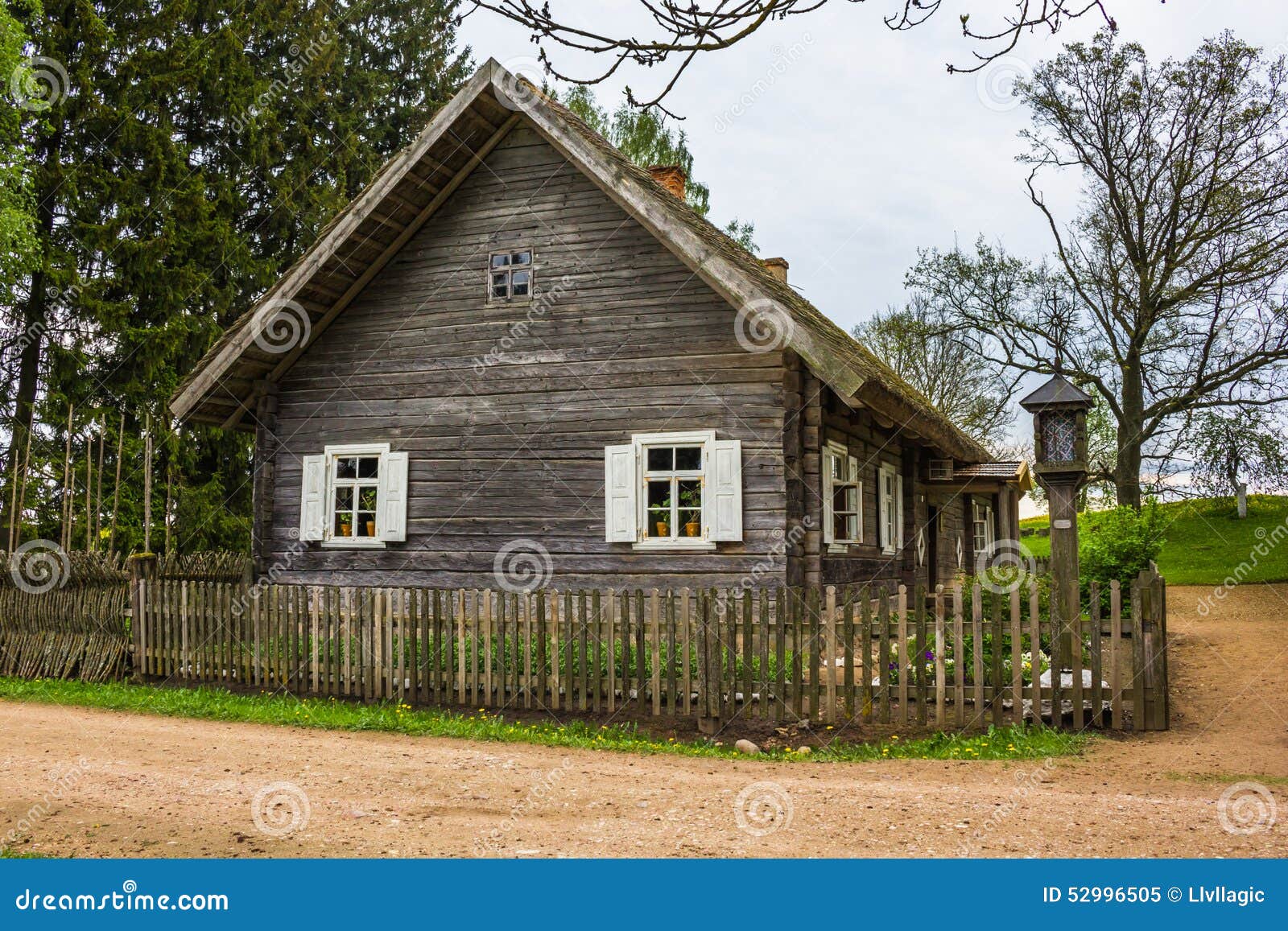 Old house in Lithuania stock image. Image of europe, cottage - 52996505
