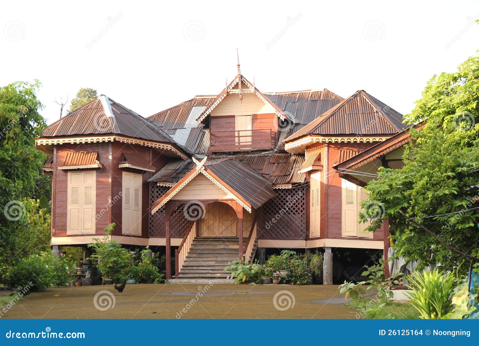 Old house in Nan stock photo. Image of wood, high, green - 26125164