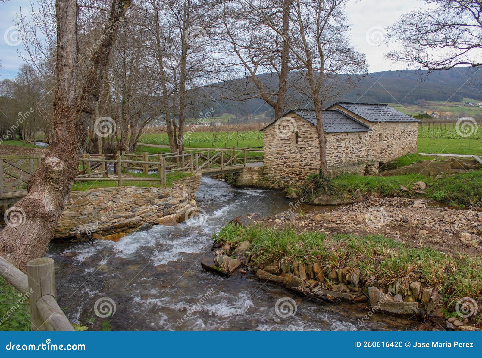 Old house near the river stock photo. Image of landmark - 260616420