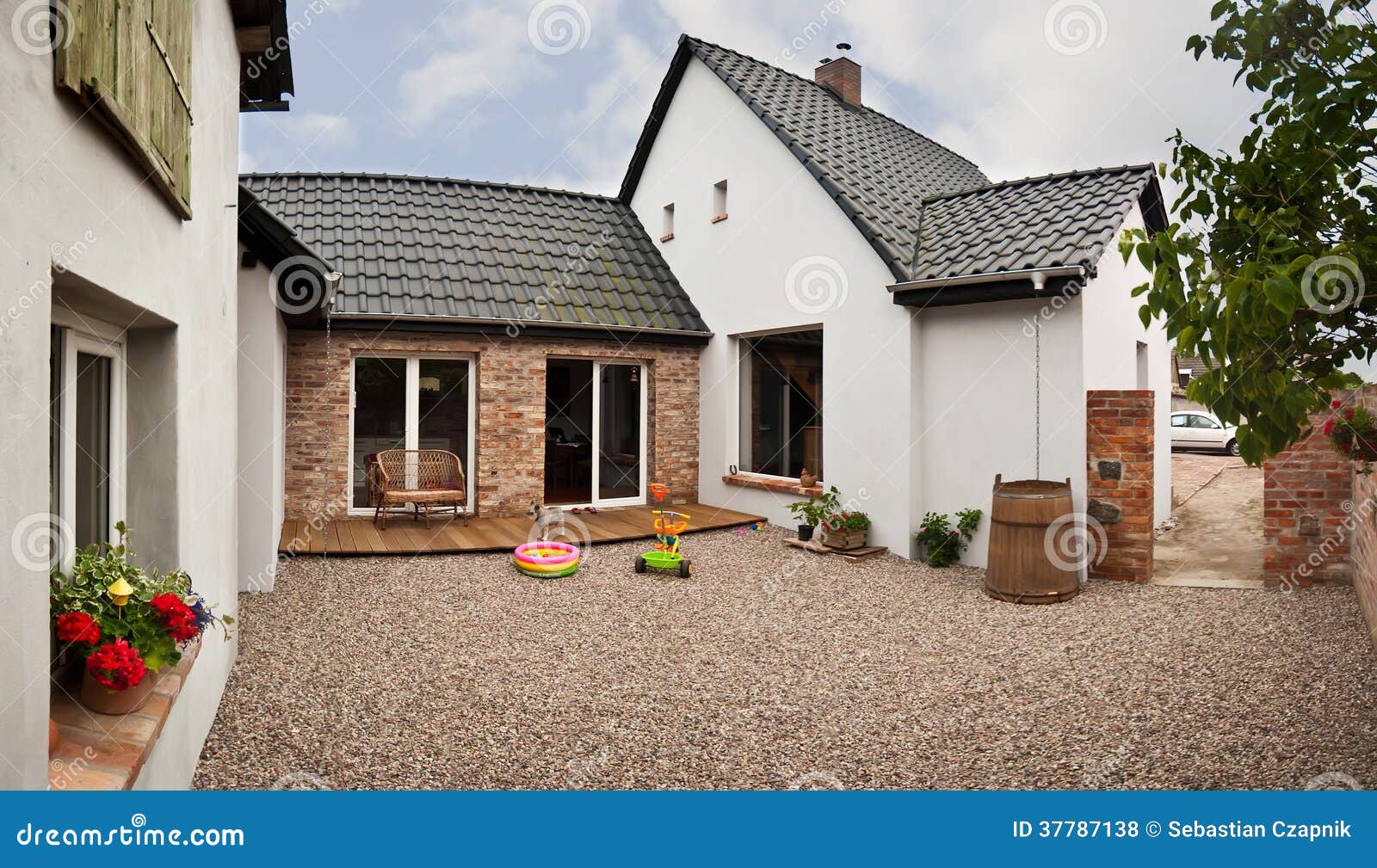 Old House New Design Architecture Stock Photo - Image of rainstring ...