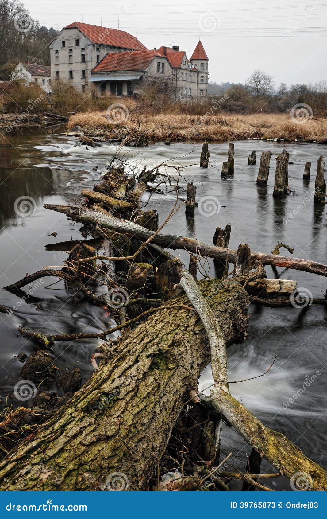 An old house on the river stock image. Image of europe - 39765873
