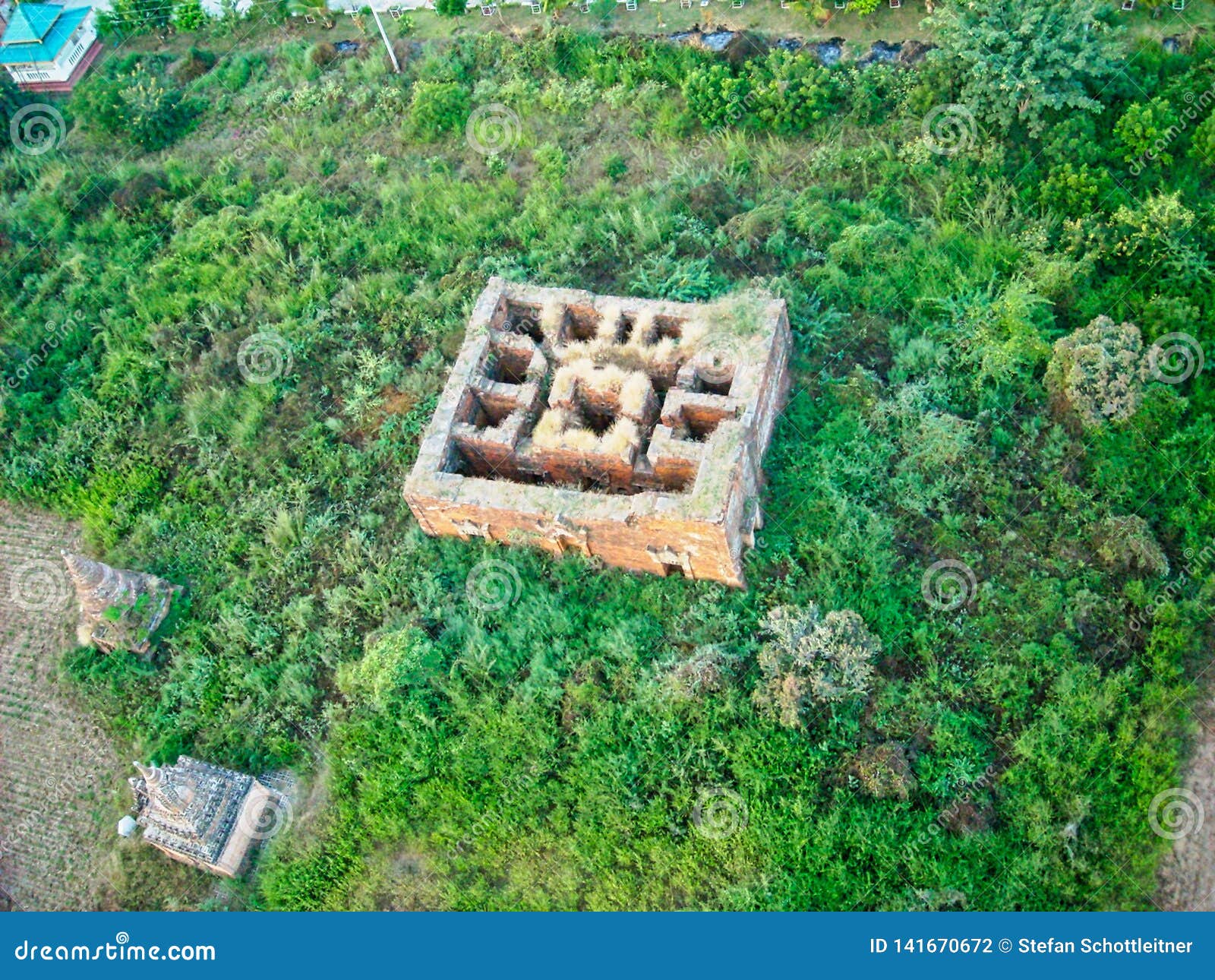 An Old House Ruin from Above Stock Photo - Image of cliff, disaster ...