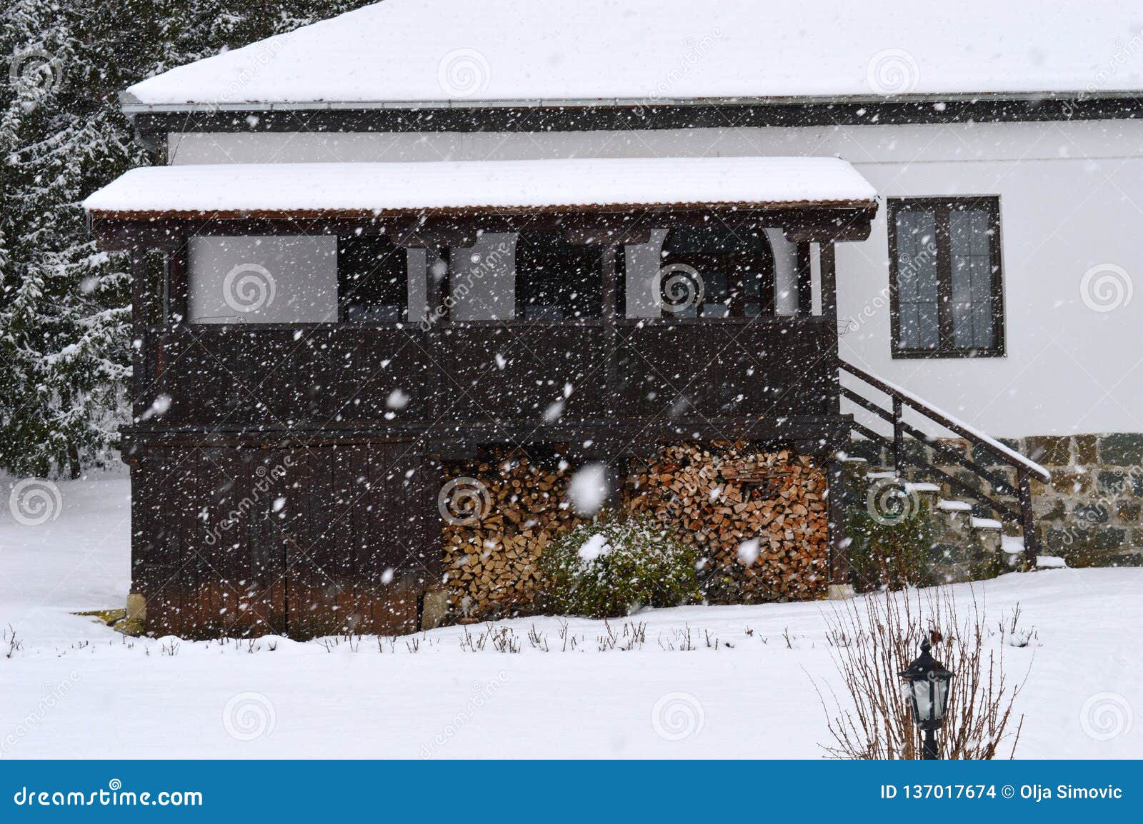 Old house in the snow stock photo. Image of winter, snow - 137017674