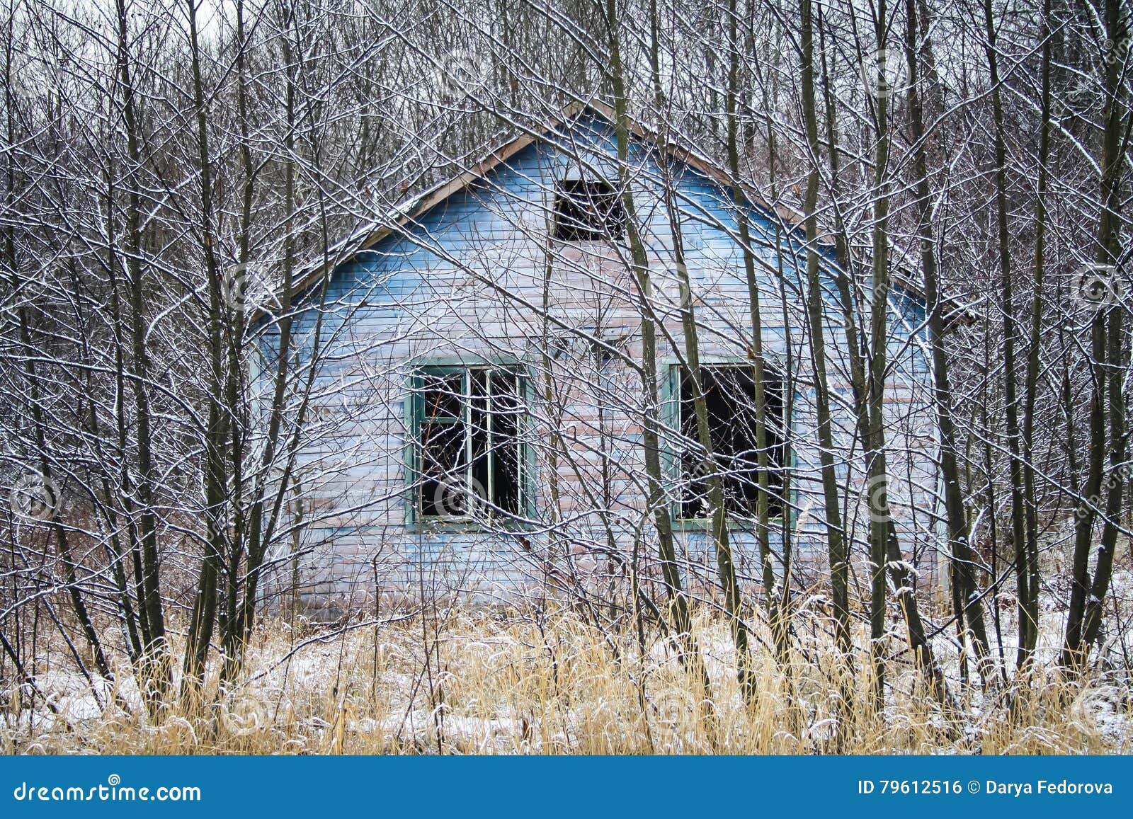 Old house and snow stock photo. Image of landscape, north - 79612516