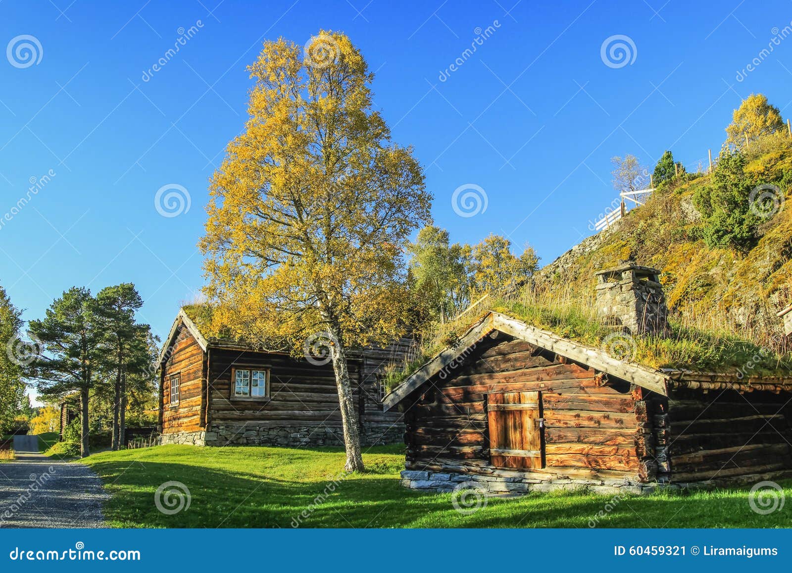 Old house and storehouse stock image. Image of norwegian - 60459321