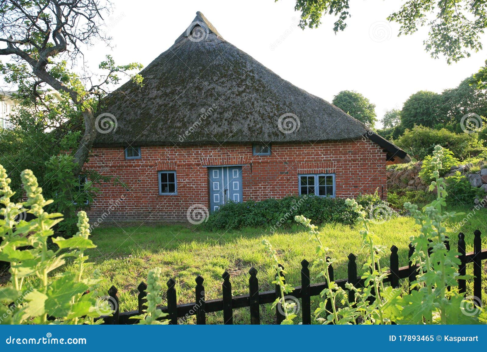 Old House with Thatched Roof Stock Image - Image of wall, architecture ...