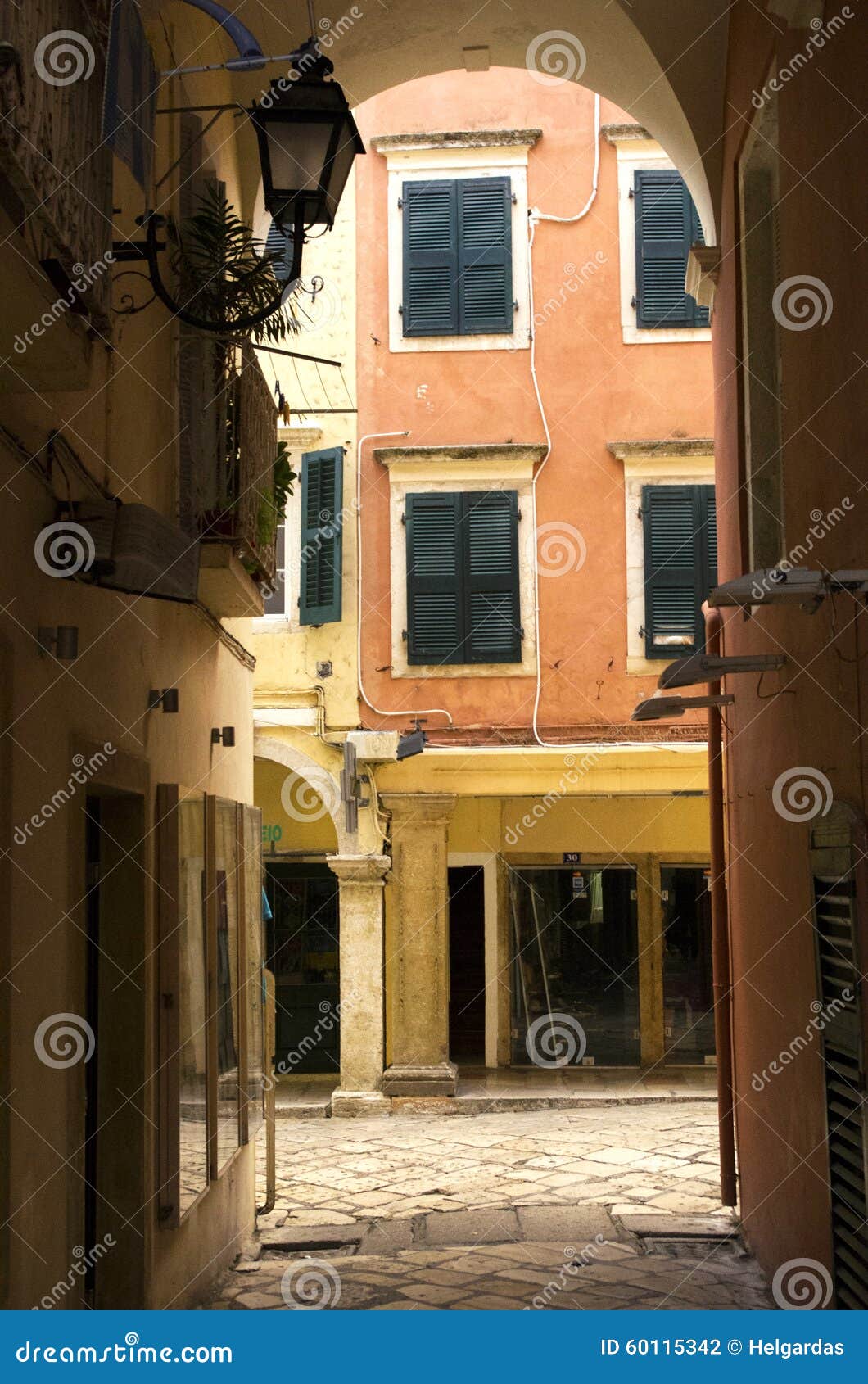 Old House from a Tiny Street View Stock Photo - Image of mediterranean ...