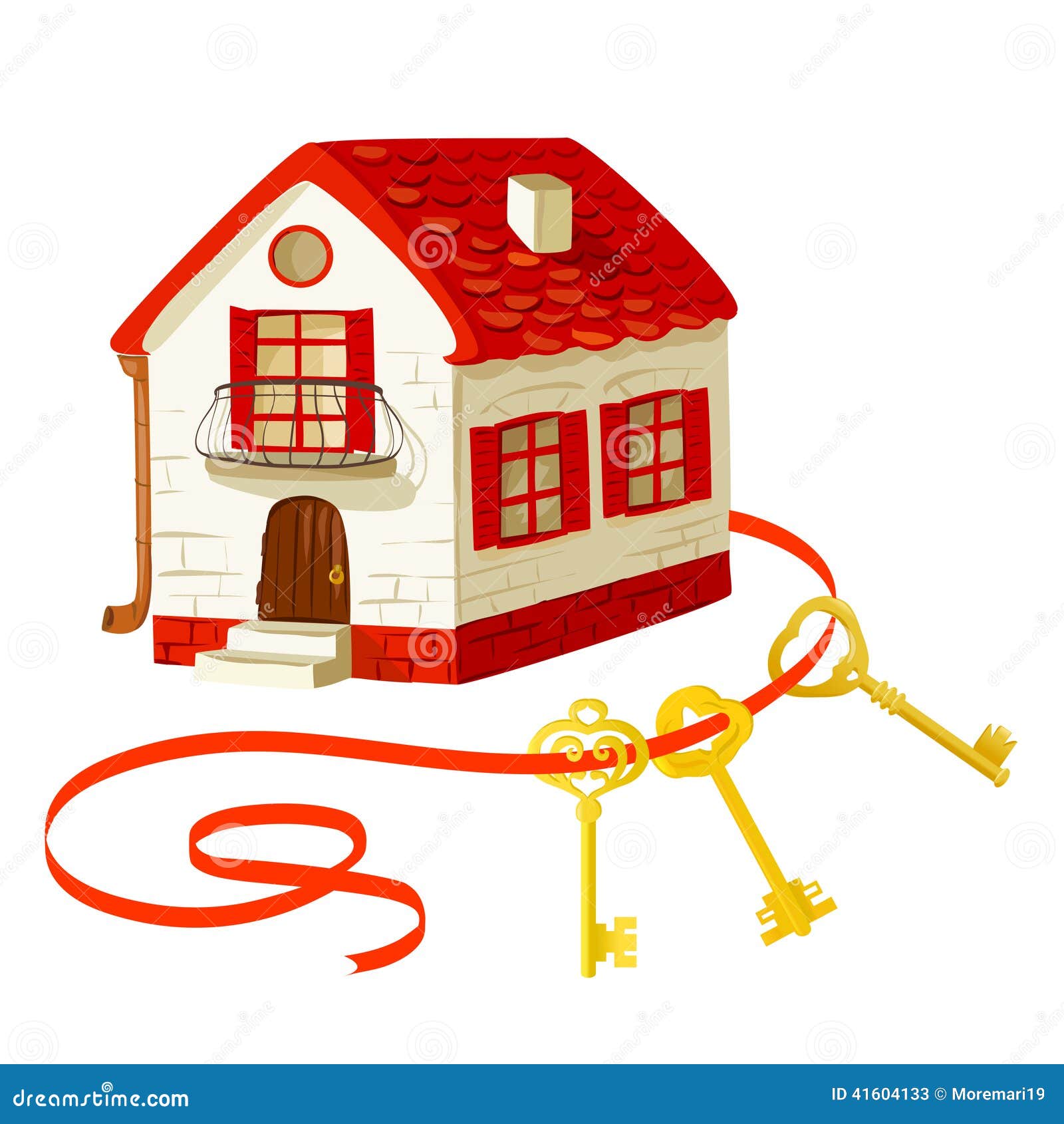 Old House with Vintage Keys Stock Vector - Illustration of estate, door ...