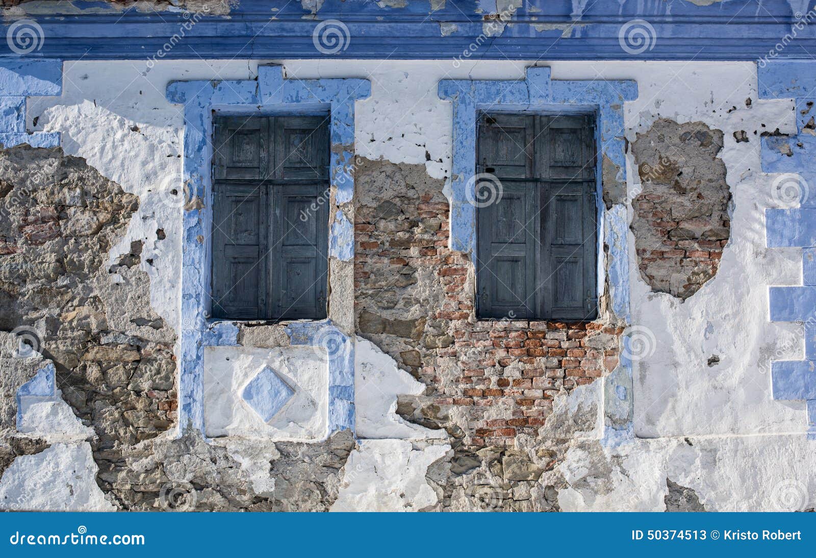 Old house windows. stock image. Image of front, closed - 50374513
