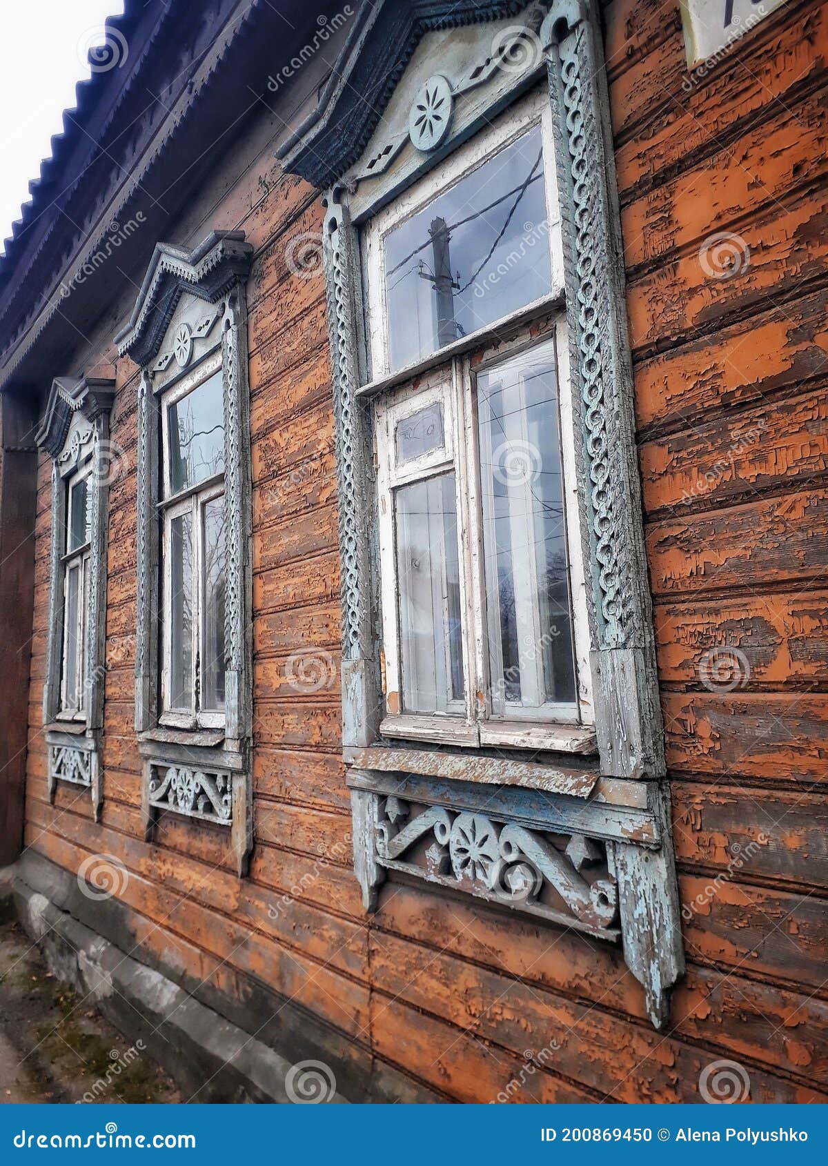 Old Houses with Nice Windows Frames Stock Photo - Image of frames ...