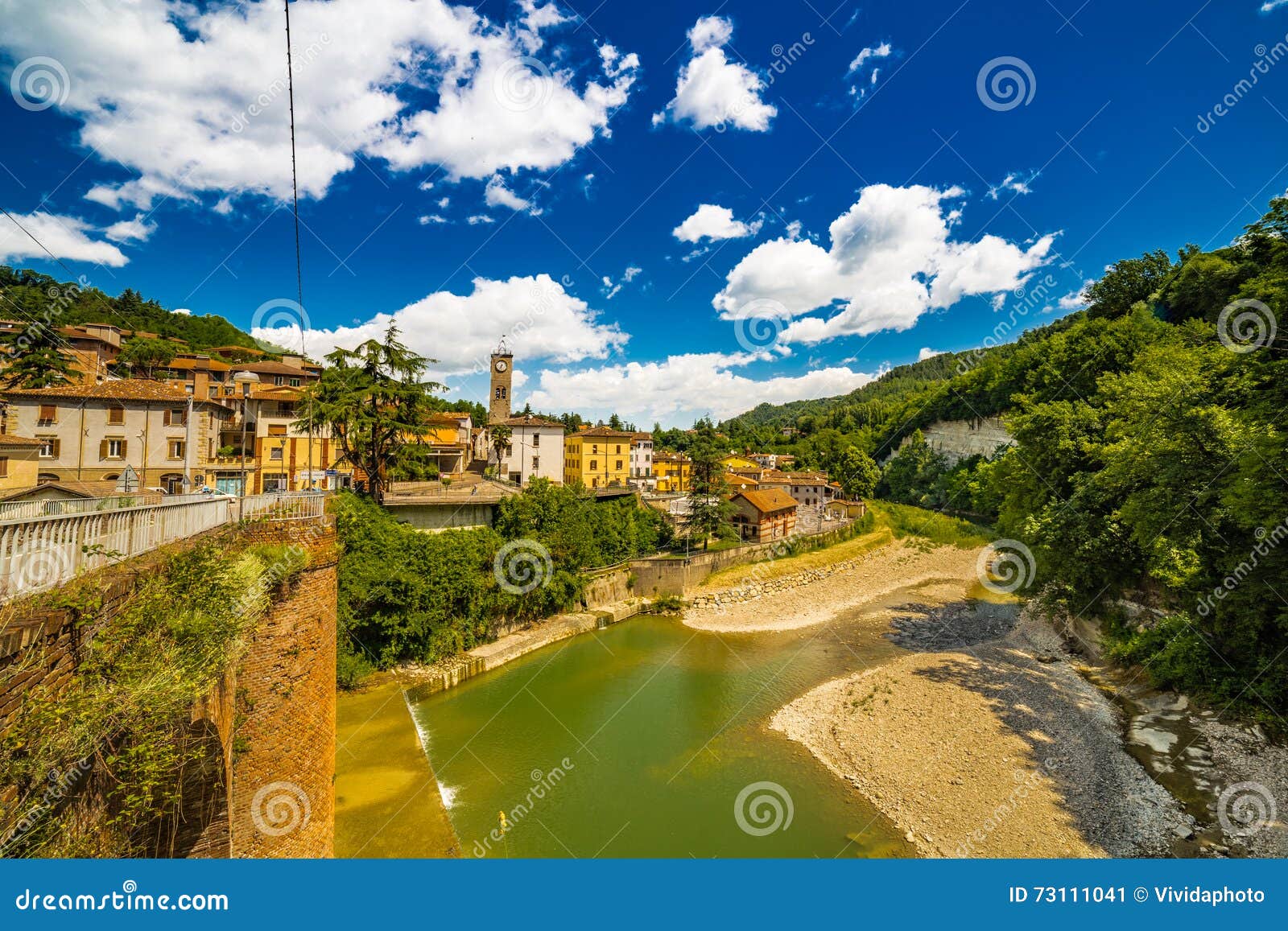 Old Houses Overlooking the River Stock Image - Image of architecure ...