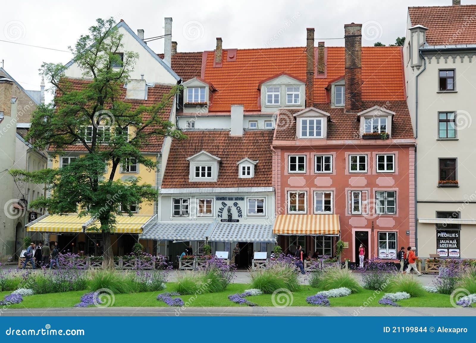 Old houses in Riga editorial stock image. Image of square - 21199844
