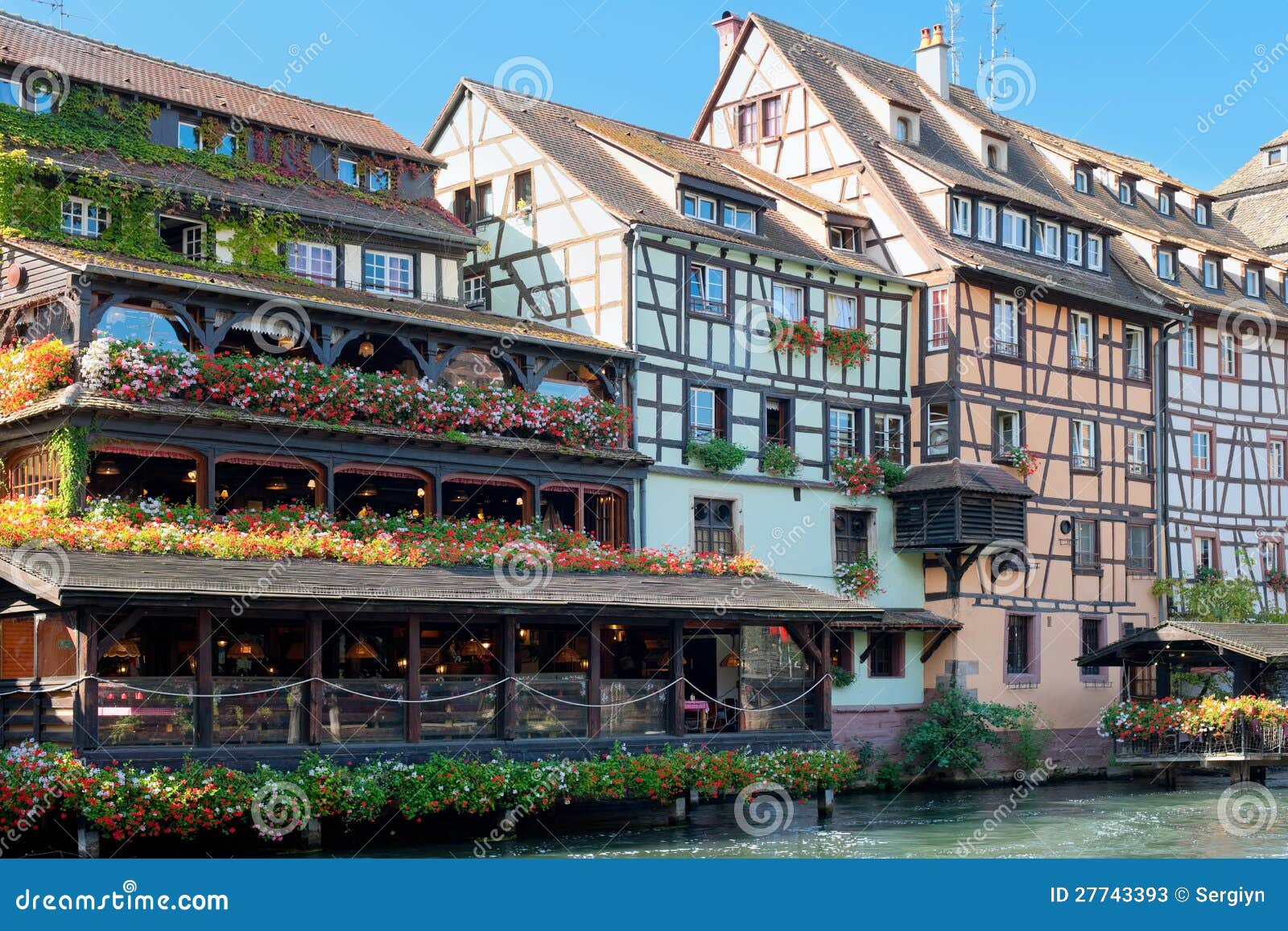Old Houses of Strasbourg with Flowers Stock Image - Image of europe ...