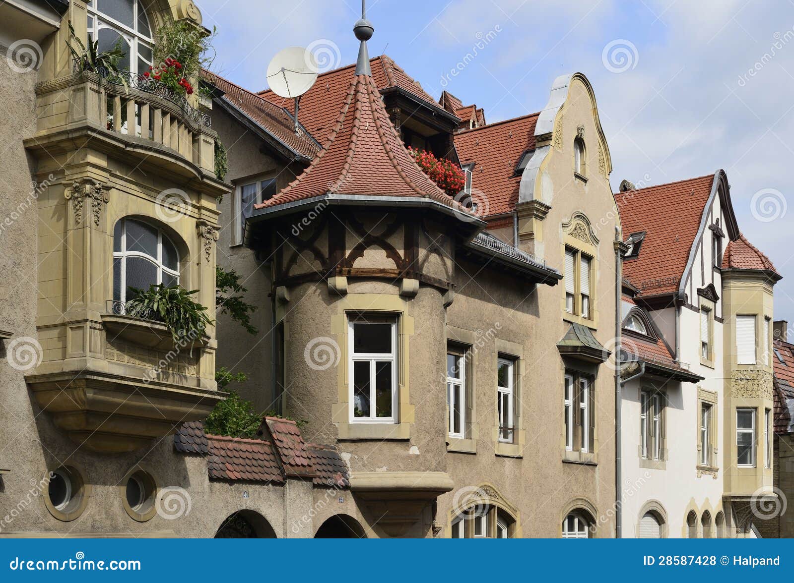 Old houses, Stuttgart stock photo. Image of foreshortening - 28587428