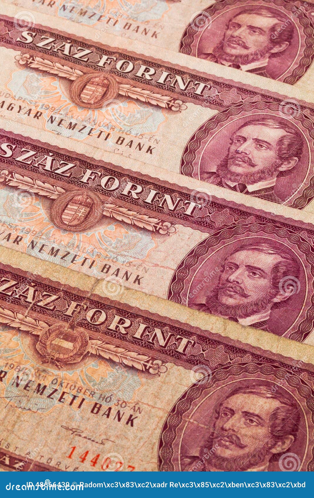 Old Hungarian banknotes stock image. Image of change - 48666439