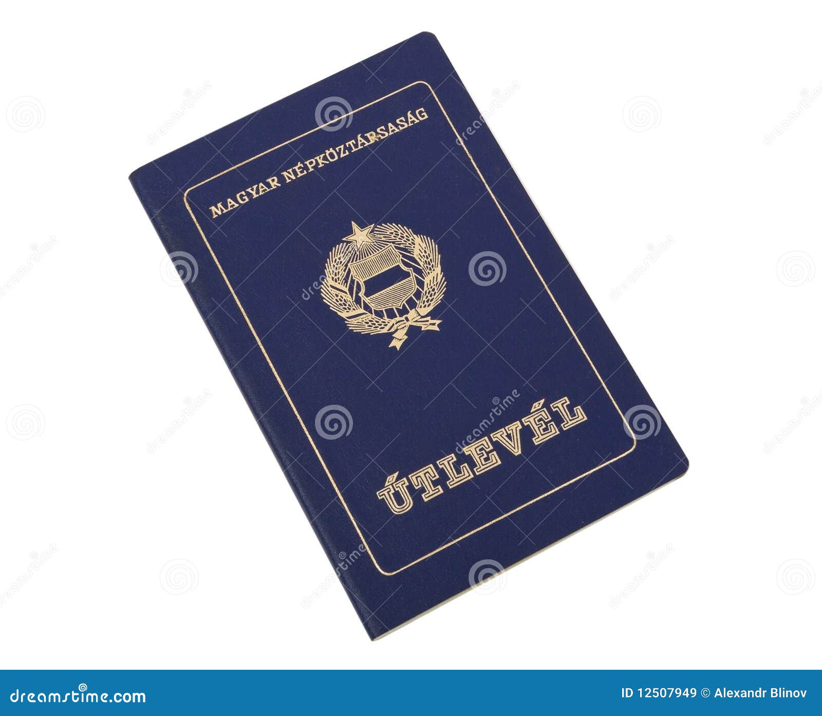 Old Hungarian Passport stock image. Image of security - 12507949