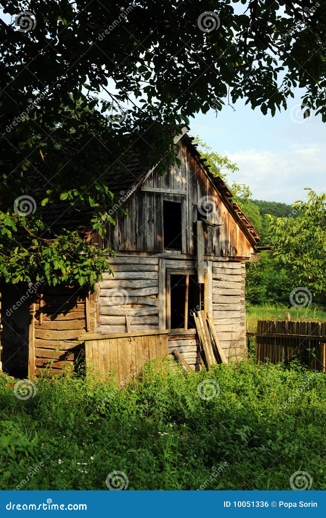 Old Hut in Country Landscape Stock Photo - Image of summer, estate ...