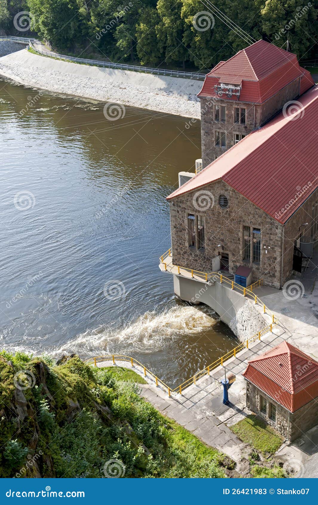 Old hydro power station stock image. Image of lake, architectural ...