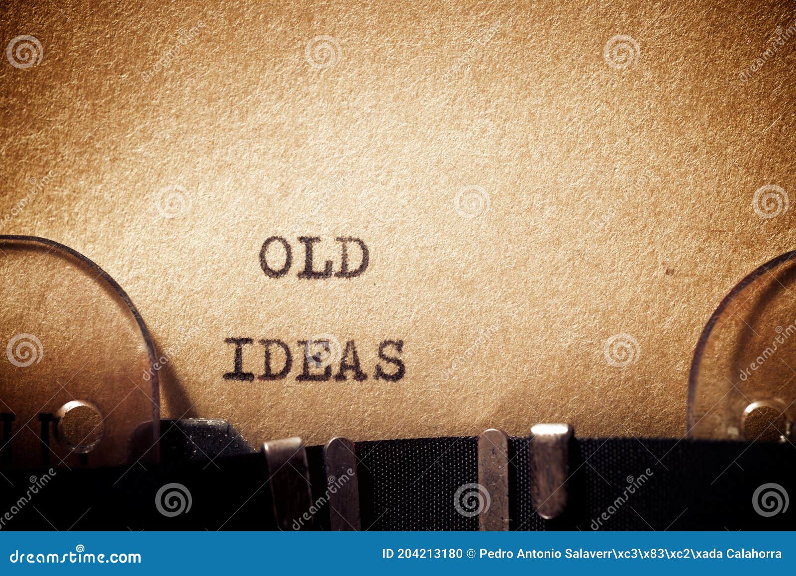 Old ideas phrase stock photo. Image of paper, message - 204213180