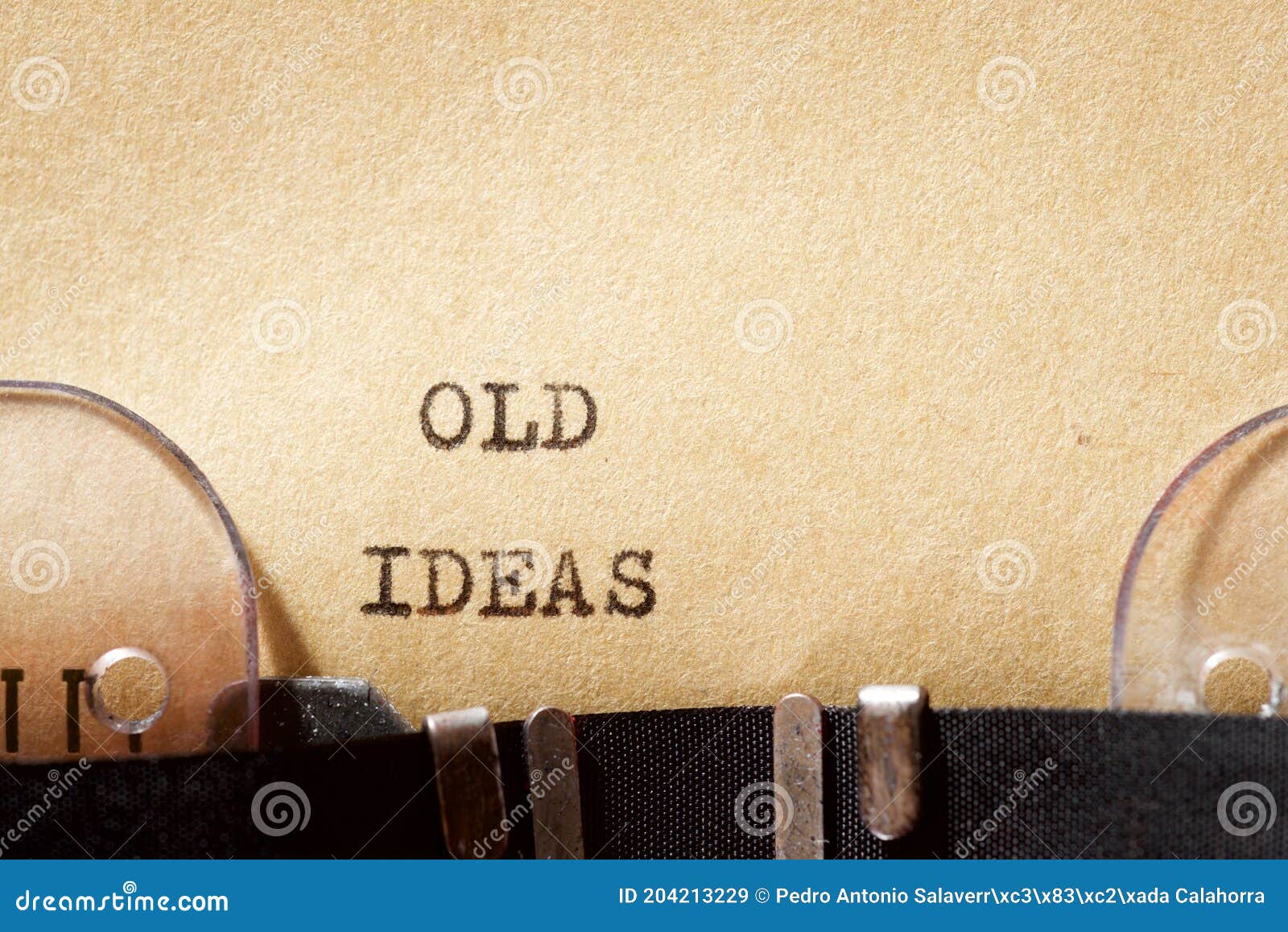 Old ideas phrase stock image. Image of typography, business - 204213229
