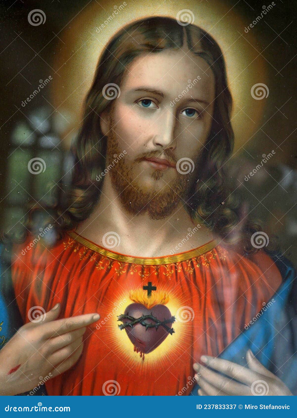 Illustration Jesus Christ - Old Historical Painting by an Unknown ... Illustration Jesus Christ - Old Historical Painting by an Unknown ...