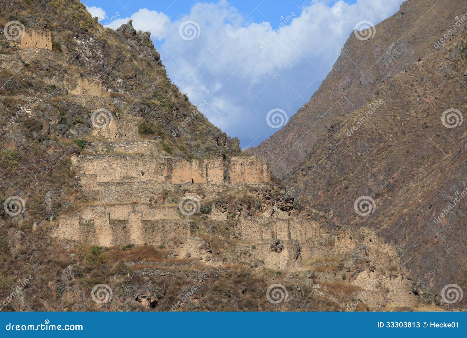 Old Inca City Ollantaytambo in Peru Stock Image - Image of peru, south ...
