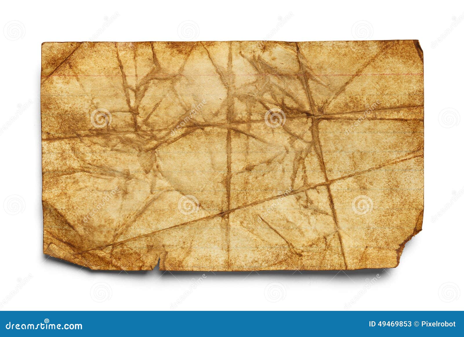 Old Index Card stock image. Image of color, damaged, crumpled - 49469853
