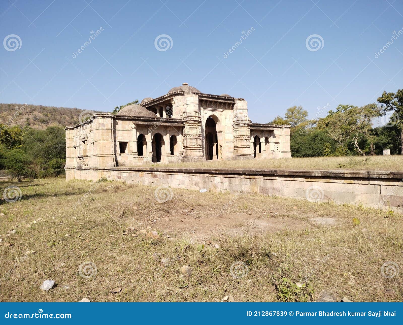 Old Indian mosque stock image. Image of mosque, landmark - 212867839