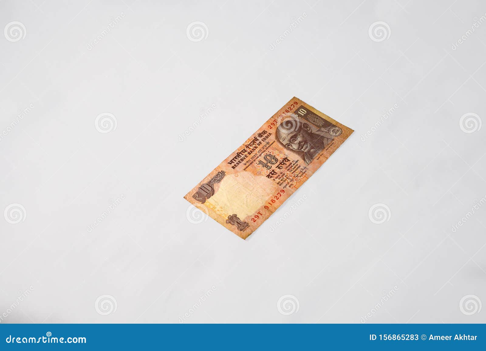 Old Indian Ten Rupee Currency Note Editorial Stock Photo - Image of ...