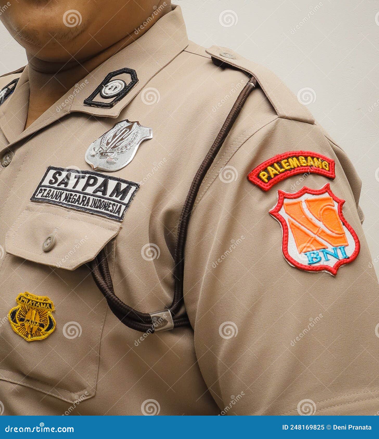 Old Indonesian Security Guard Uniform Editorial Image - Image of ...