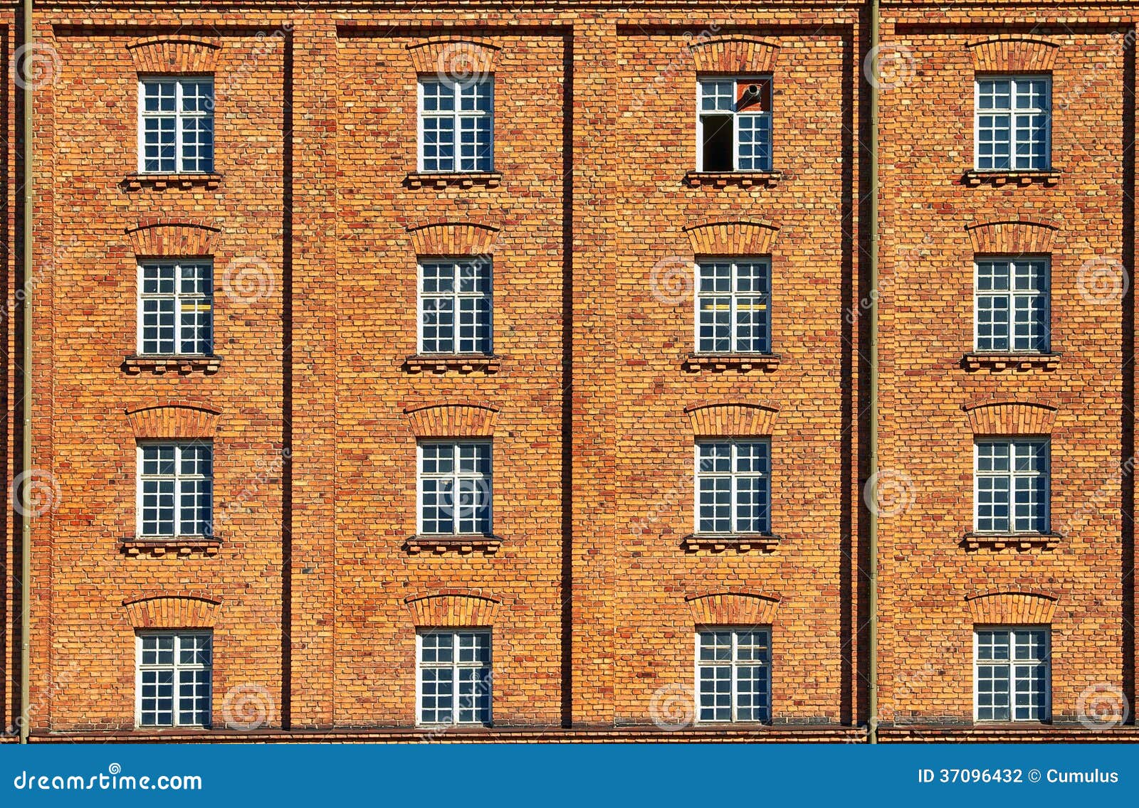 Old Industrial Brick Building. Stock Photo - Image of industrial ...