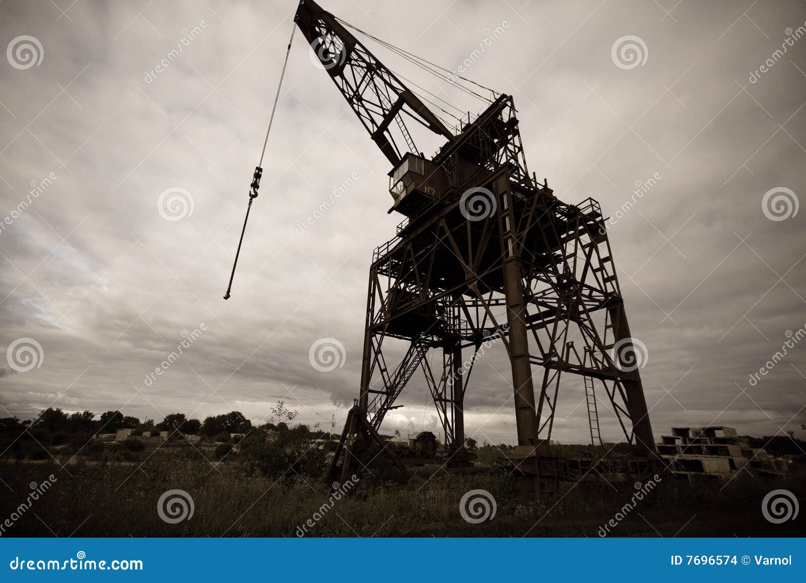 Old industrial crane stock photo. Image of abandoned, urban - 7696574