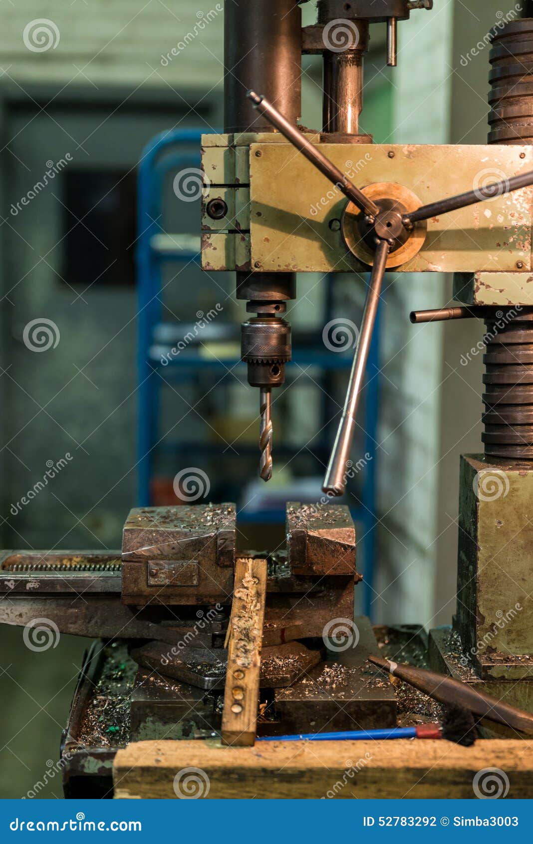 Old industrial drill stock photo. Image of steel, industrial - 52783292