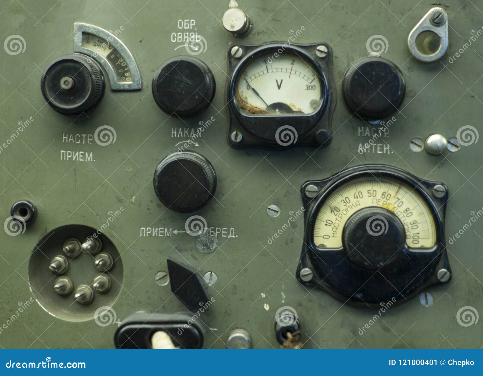 Old Industrial Electronics Gauge Instruments Stock Image - Image of ...