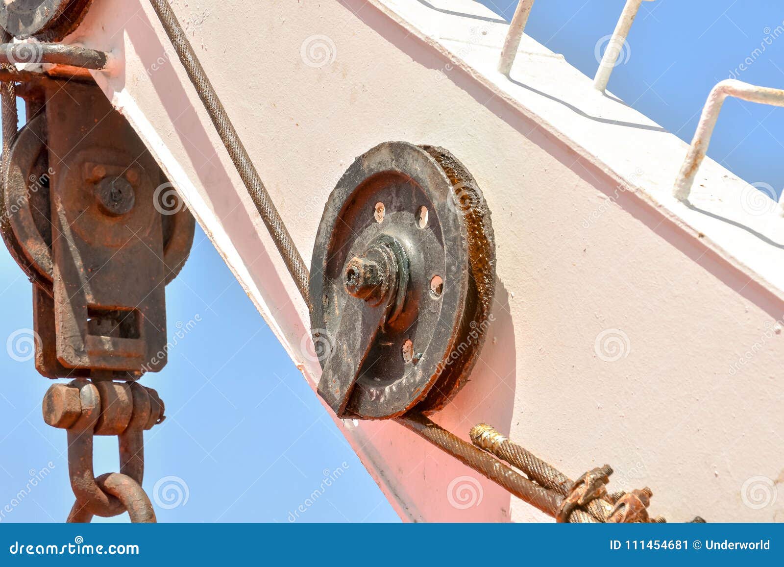 Old Industrial Puley stock image. Image of vintage, closeup - 111454681