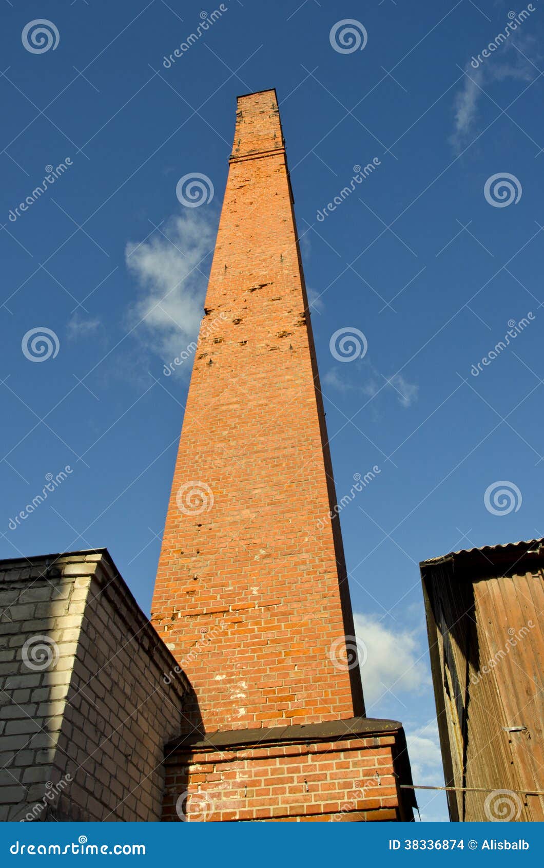Old Industrial Red Brick Stack Stock Photo - Image of industry, stack ...