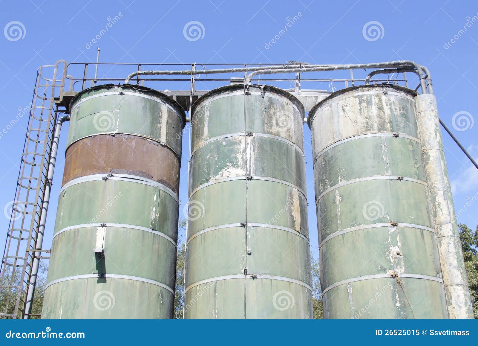 Old Industrial Storage Containers Stock Image - Image of tank, material ...