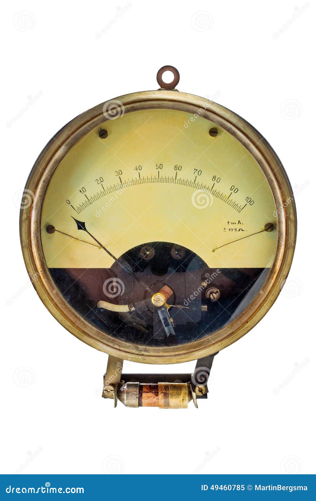 Old Industry Meter Isolated on White Stock Image - Image of measurement ...