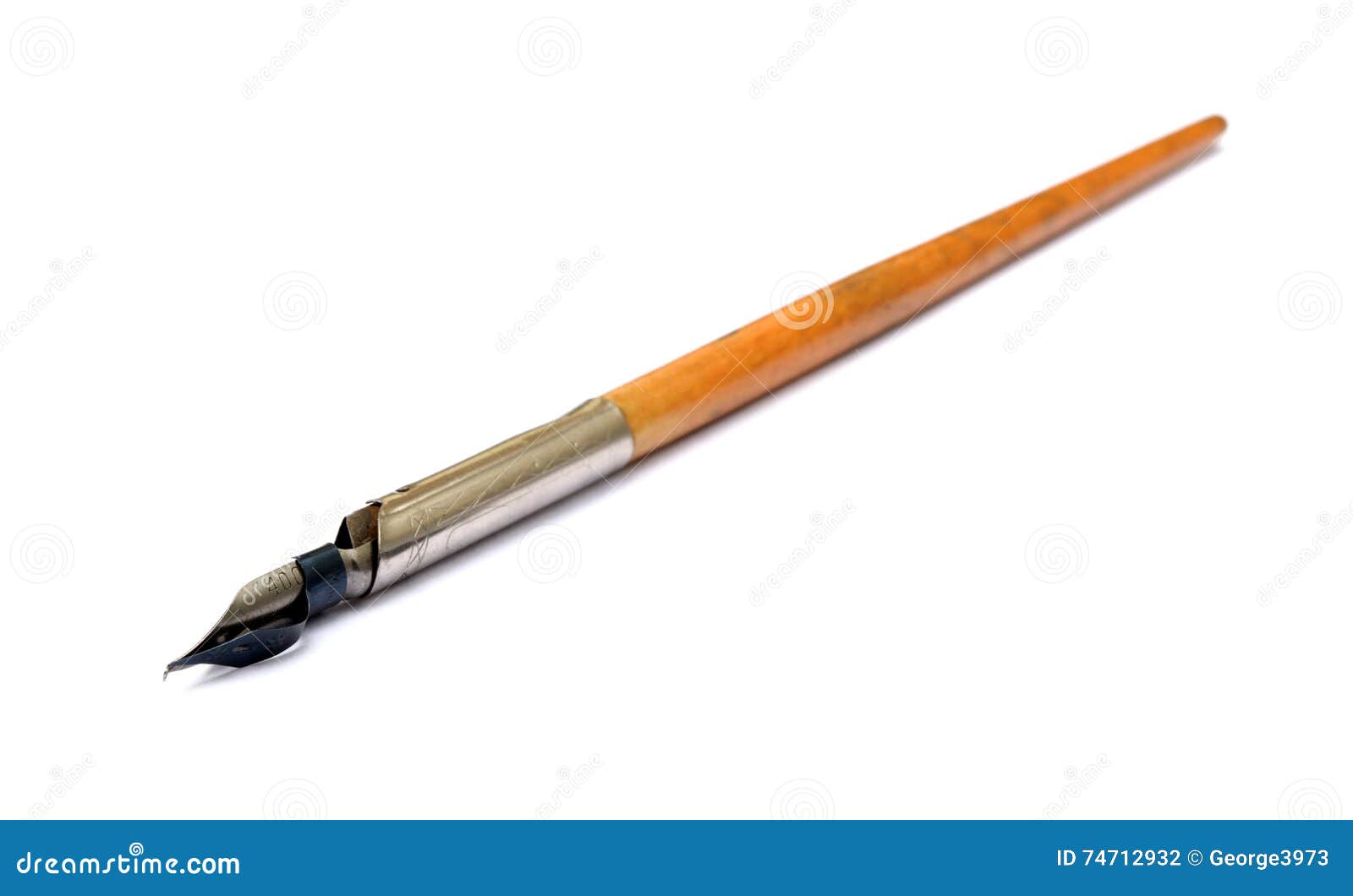 Old ink pen stock photo. Image of handwriting, metal - 74712932