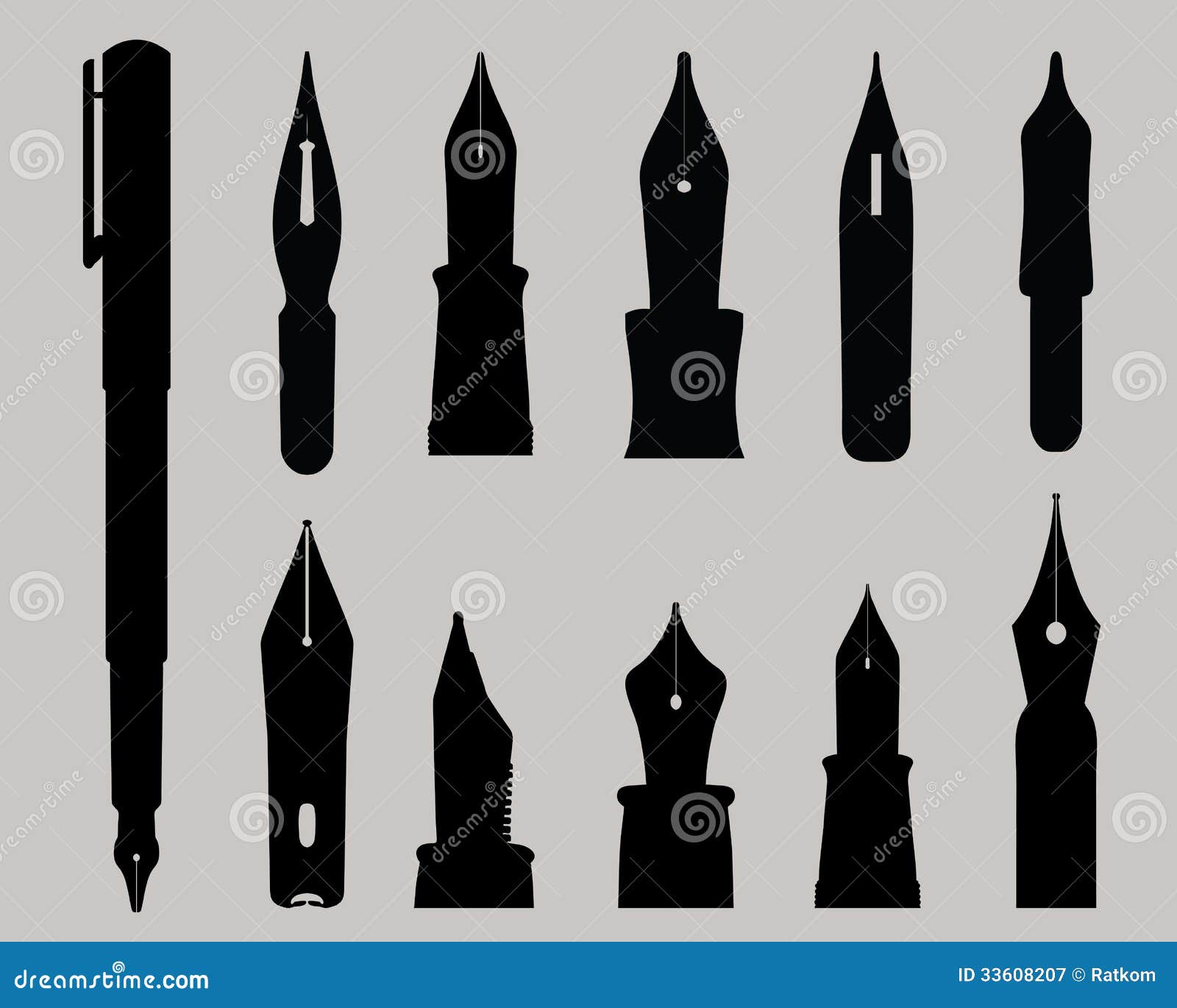 Old ink pen stock illustration. Illustration of design - 33608207