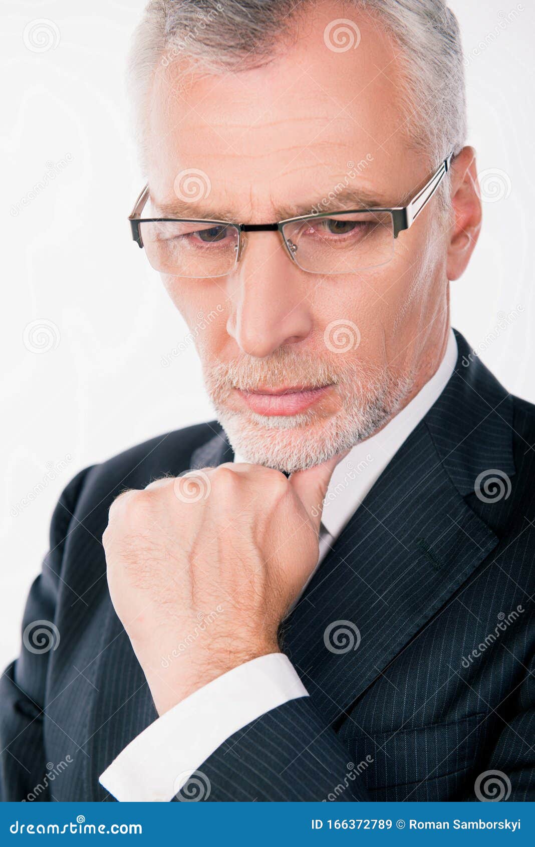 Old Intelligent Businessman with Glasses Making a Decision Stock Image ... Old Intelligent Businessman with Glasses Making a Decision Stock Image ...